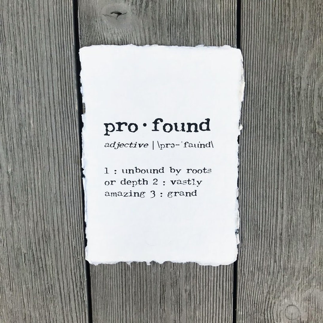Profound Definition Print in Typewriter Font on 5x7 8x10 - Etsy