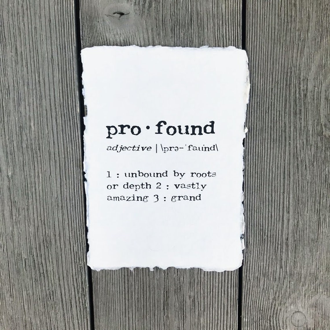 Profound Definition Print in Typewriter Font on 5x7 8x10 - Etsy