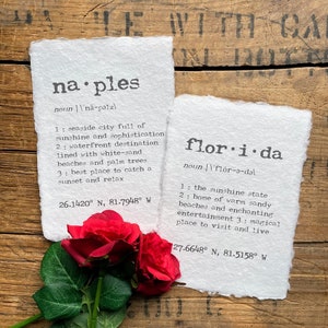 Naples Florida Definition Print in Typewriter Font on 5x7, 8x10, 11x14 ...