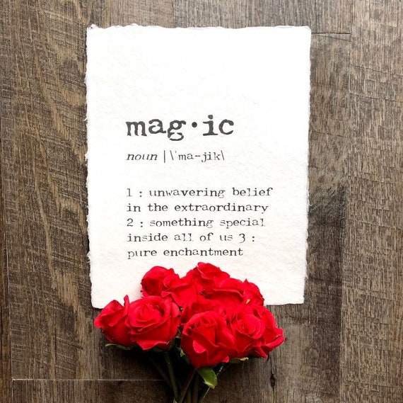 Magic Definition Print in Typewriter Font on 5x7 or 8x10 | Etsy