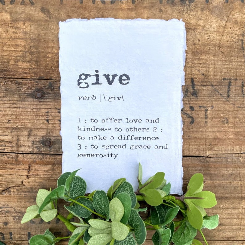 Give Definition Print in Typewriter Font on 5x7 8x10 11x14 - Etsy