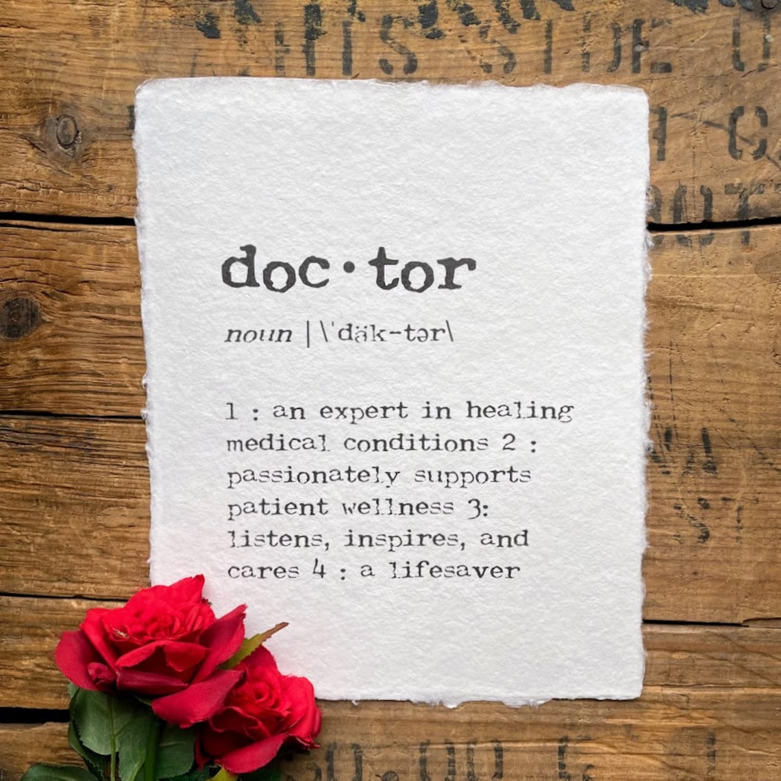 Doctor Definition Print in Typewriter Font on 5x7, 8x10, 11x14 Handmade ...