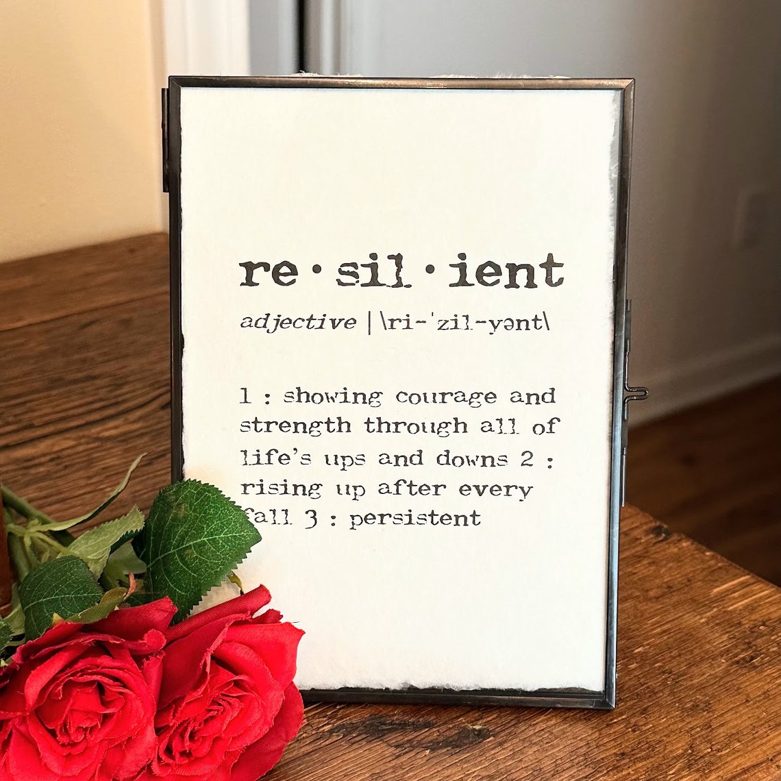 Resilient Definition Print in Typewriter Font on 5x7, 8x10, 11x14 ...