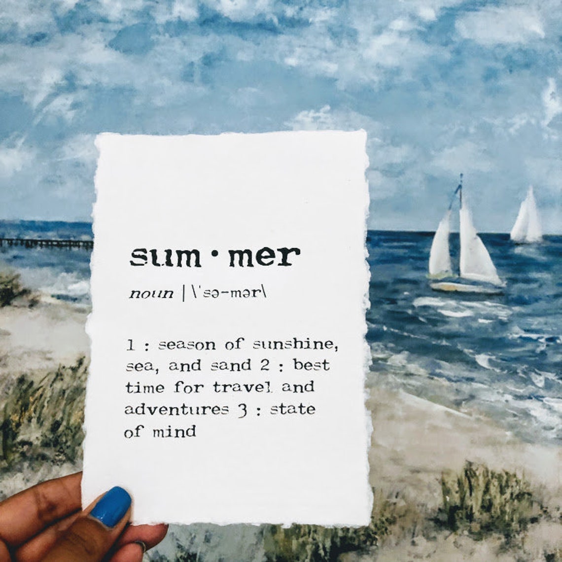 Summer Definition Print in Typewriter Font on 5x7 or 8x10 | Etsy