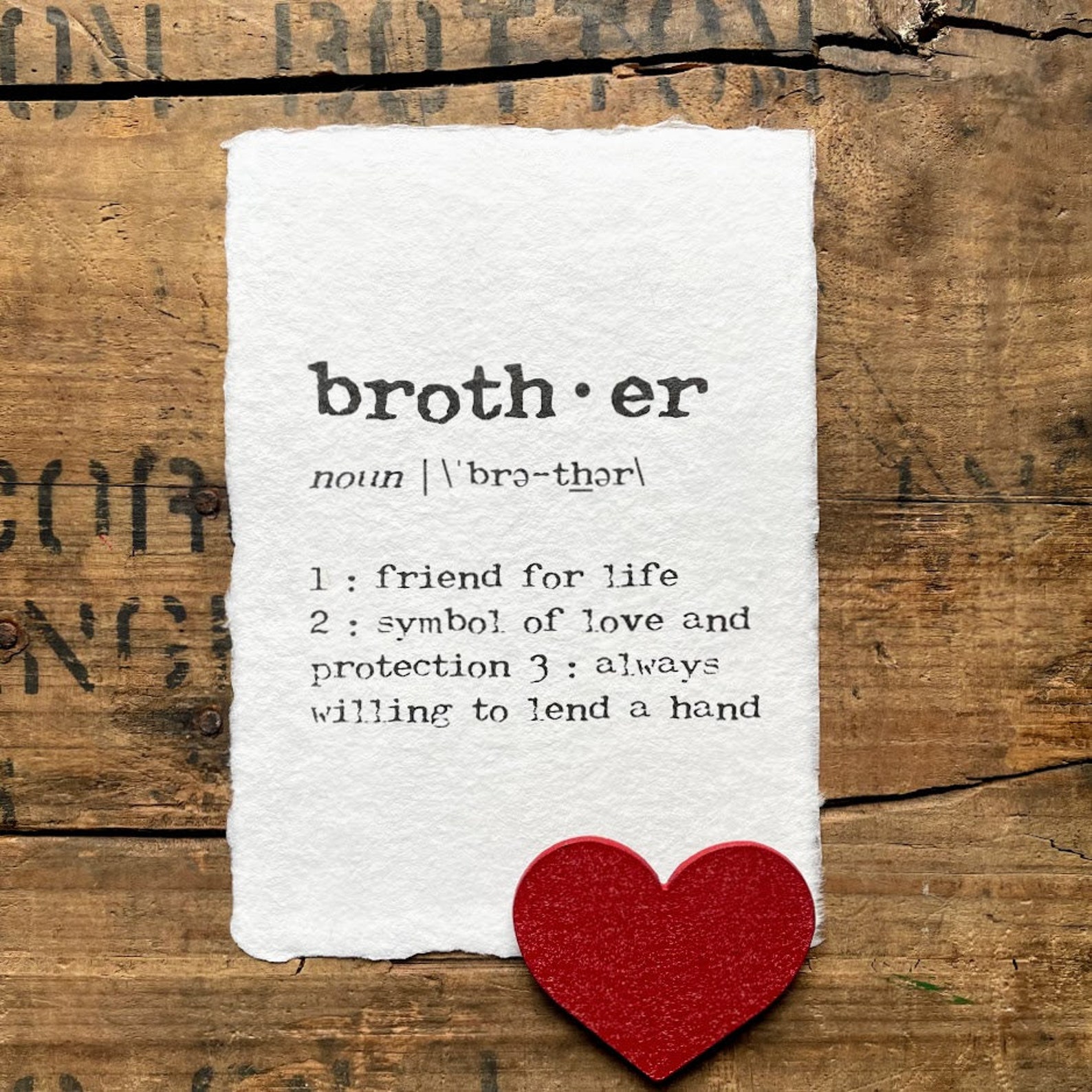 Brother Definition Print in Typewriter Font on 5x7 or 8x10 - Etsy