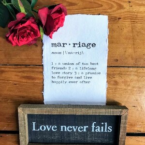 Marriage definition print in typewriter font on 5x7 or 8x10 | Etsy