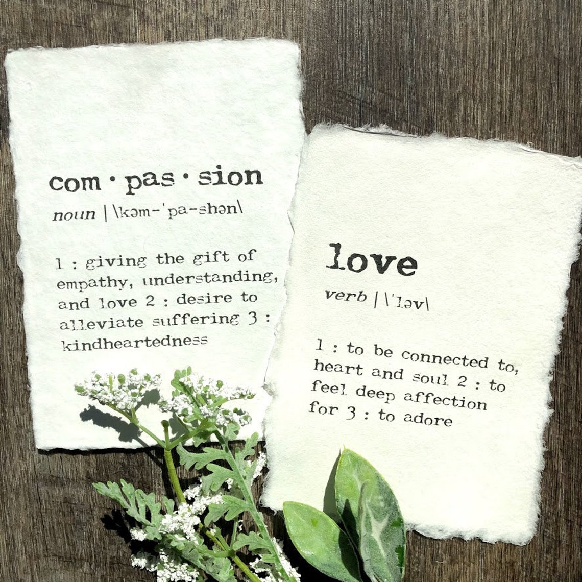 Compassion Definition Print in Typewriter Font on 5x7, 8x10, 11x14 ...