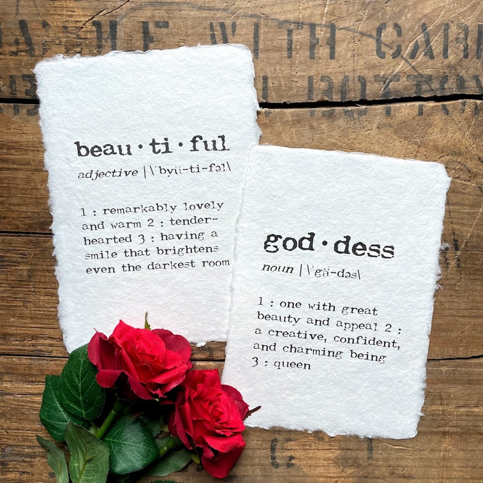 Beautiful Definition Print in Typewriter Font on 5x7 or 8x10 - Etsy