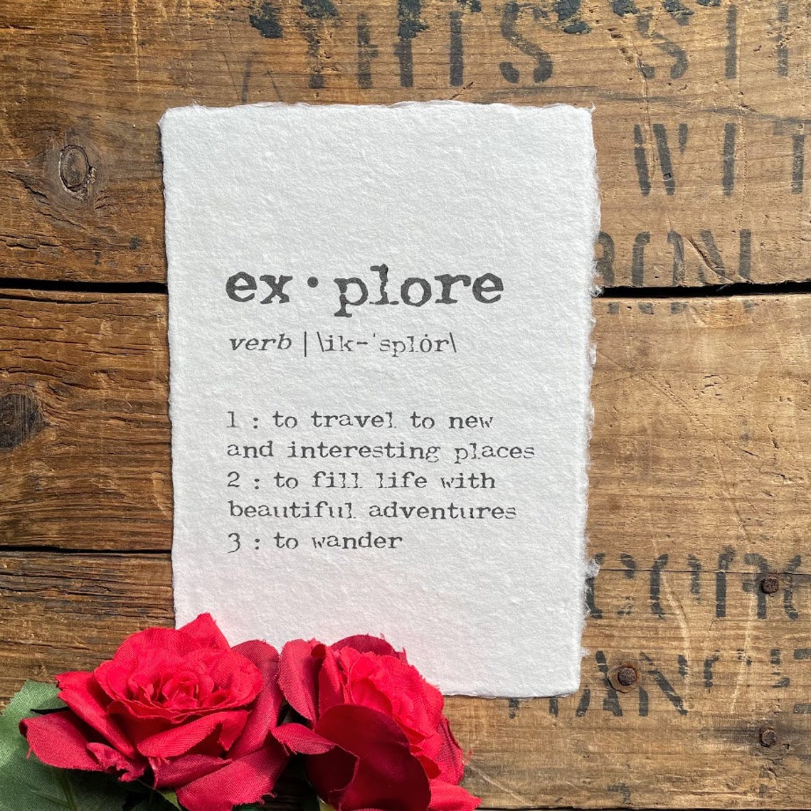 Explore Definition Print in Typewriter Font on 5x7 or 8x10 | Etsy