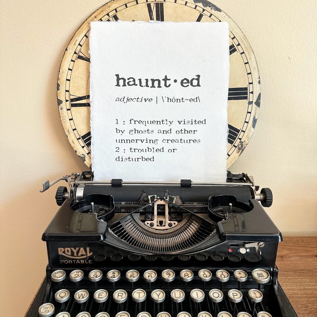 Haunted Definition Print in Typewriter Font on 5x7 8x10 - Etsy