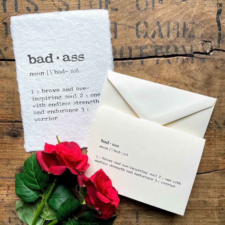 Badass Definition Print in Typewriter Font on 5x7, 8x10, or 11x14 ...