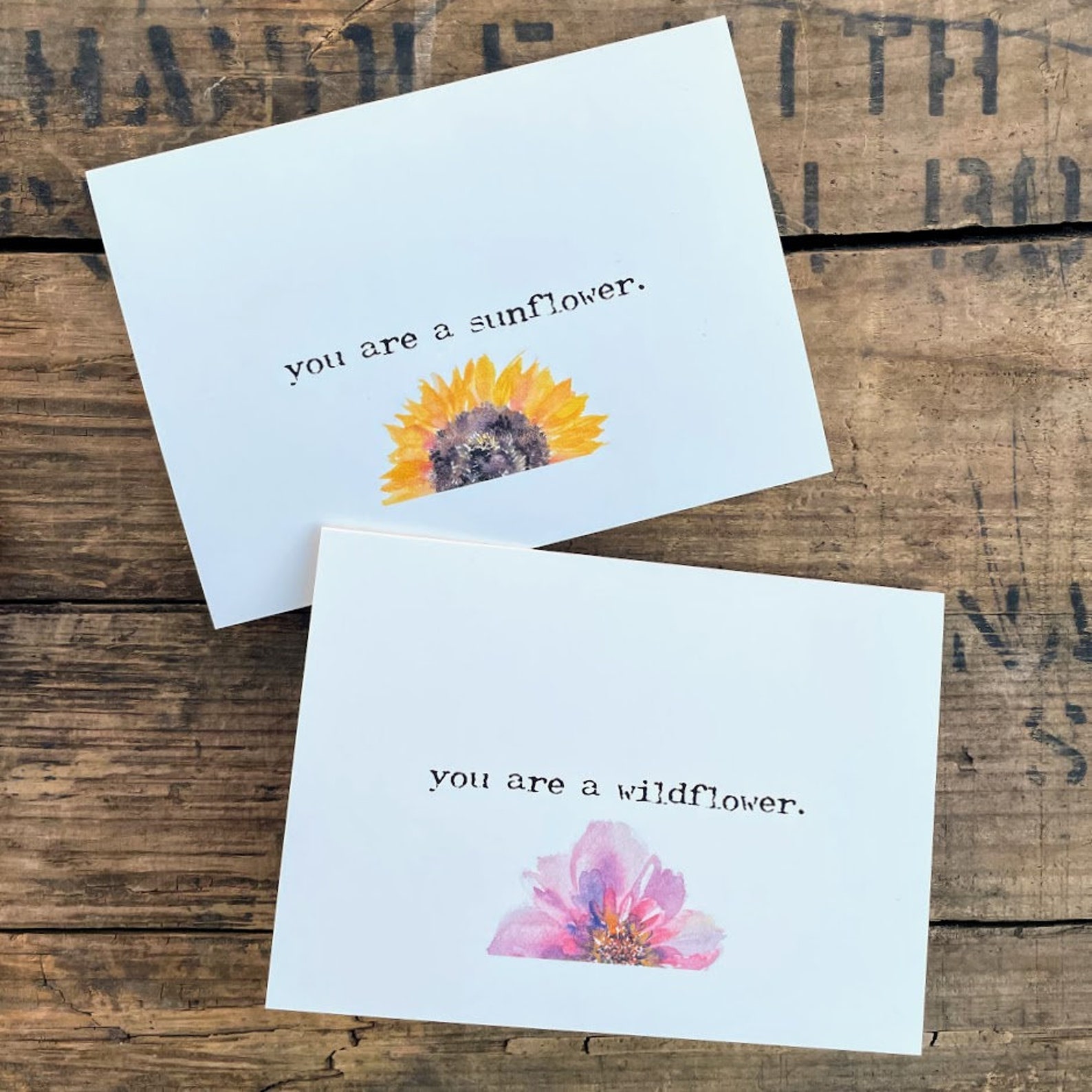 You Are a Sunflower Compliment Greeting Card in Typewriter - Etsy