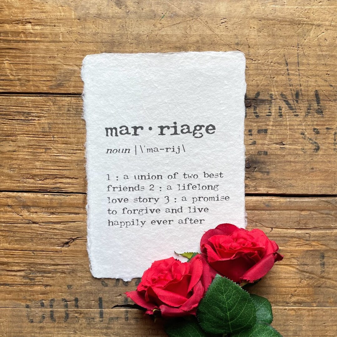 Marriage Definition Print in Typewriter Font on 5x7, 8x10, 11x14 ...