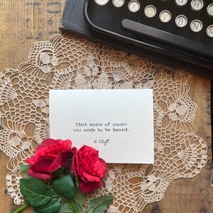 5 Women Empowerment R. Clift Quote Cards With Envelopes and Rose ...
