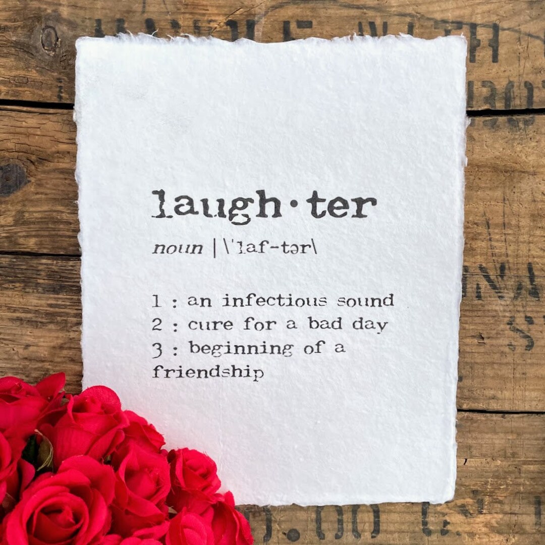 Laughter Definition Print in Typewriter Font on 5x7, 8x10, 11x14 ...