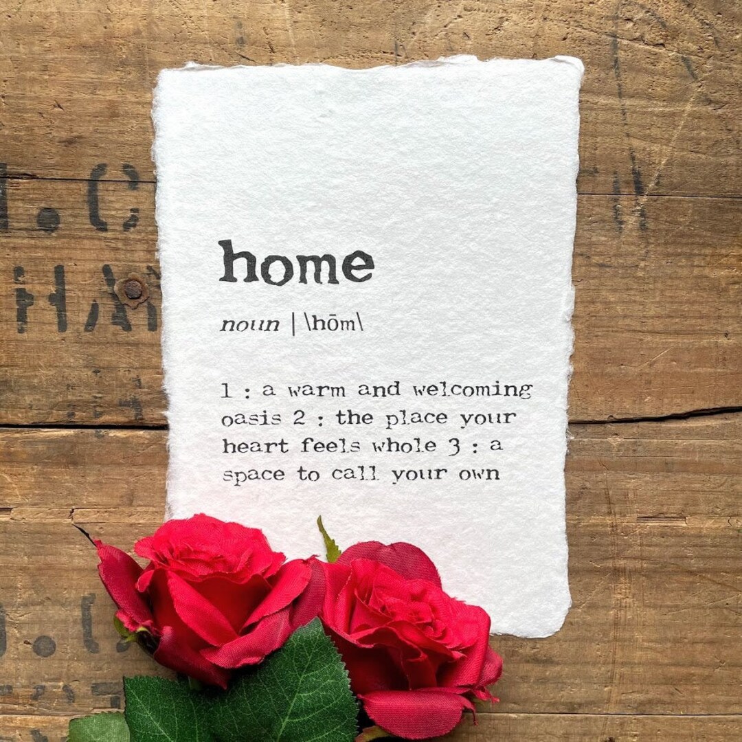 Home Definition Print in Typewriter Font on 5x7, 8x10, 11x14 Handmade ...