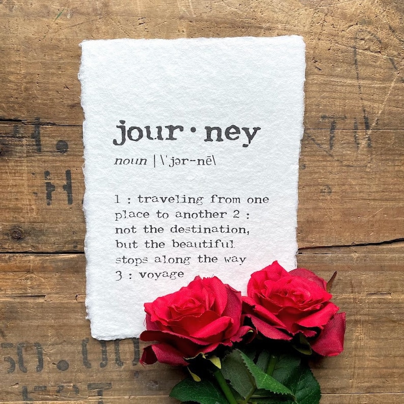 Journey Definition Print in Typewriter Font on 5x7 8x10 - Etsy