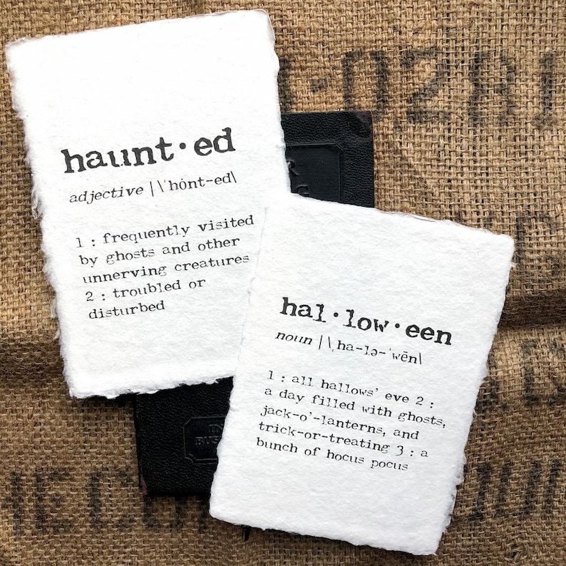 Haunted Definition Print in Typewriter Font on 5x7 8x10 - Etsy