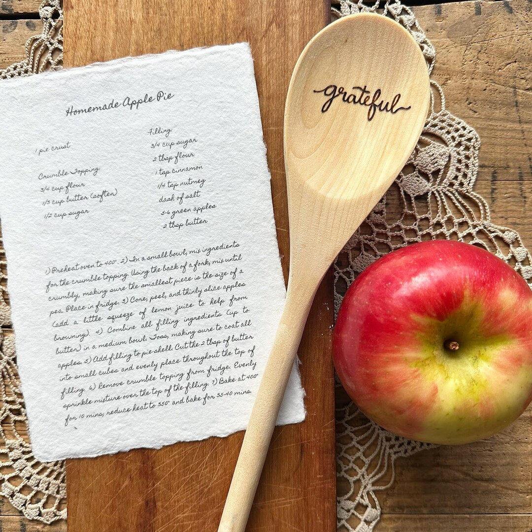 Custom Recipe Print on Handmade Paper, Grandma's Cookie Recipe, Food ...