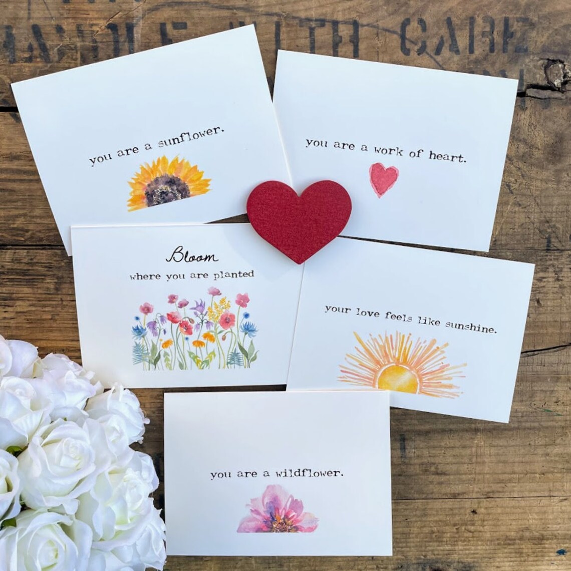 Your Love Feels Like Sunshine Compliment Card in Typewriter Font With ...