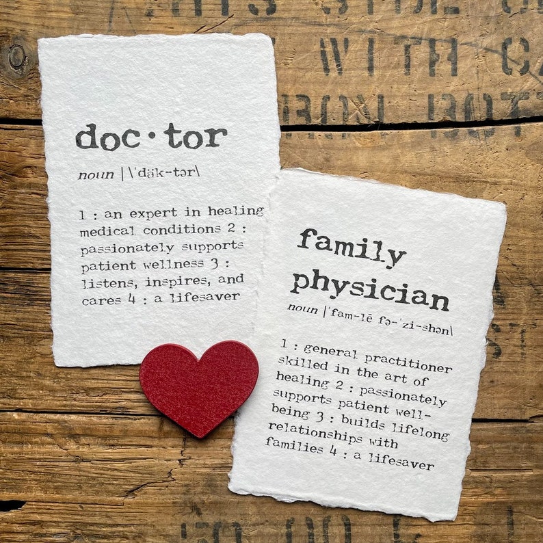 Doctor Definition Print in Typewriter Font on 5x7, 8x10, 11x14 Handmade ...