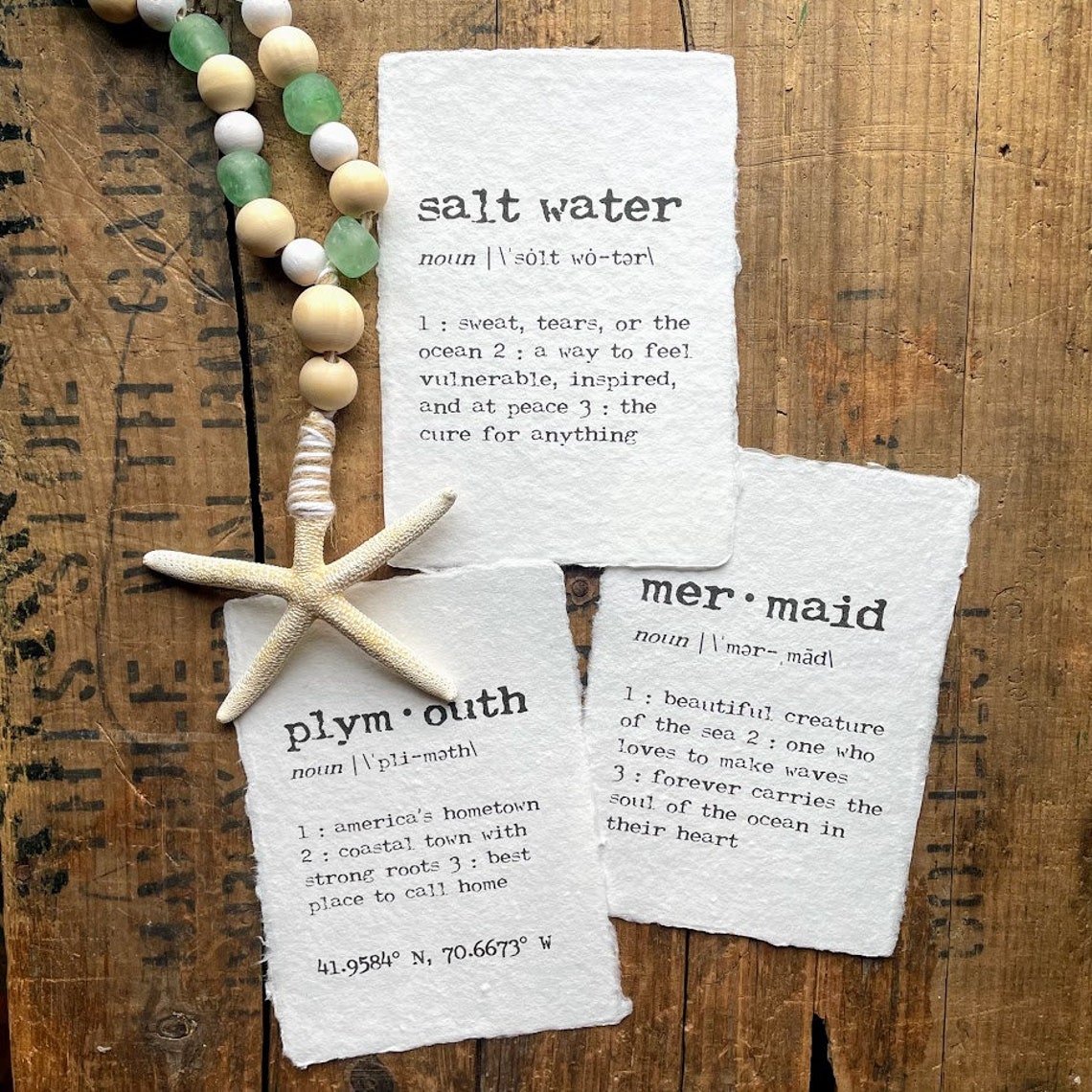 Mermaid definition print in typewriter font on 5x7 or 8x10 | Etsy