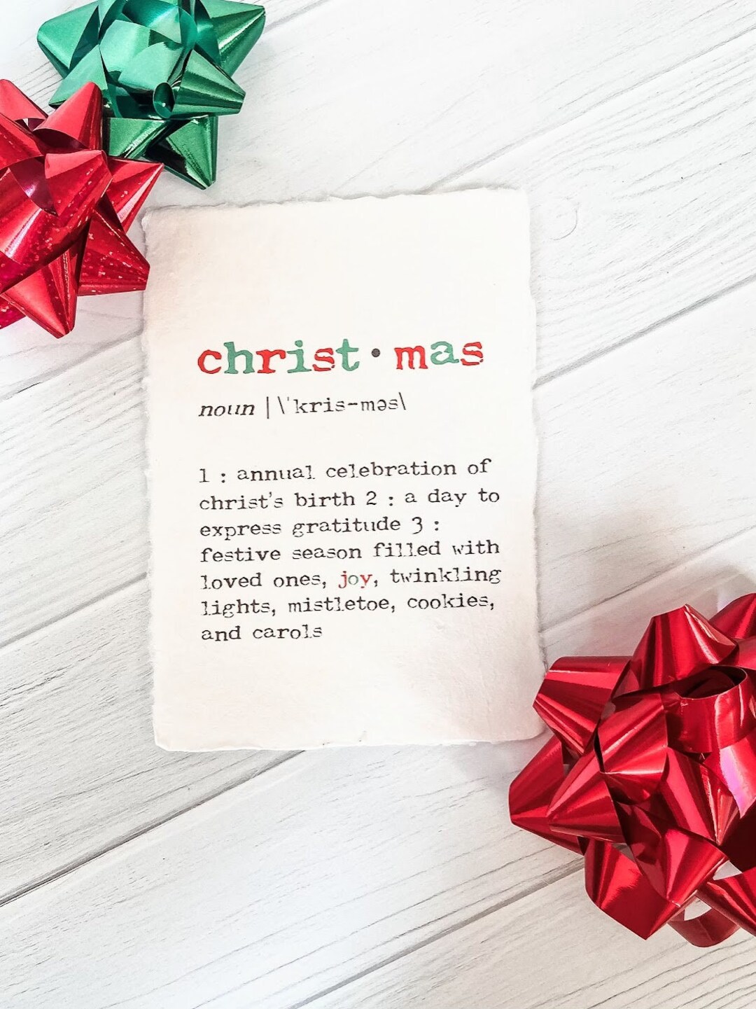 Christmas Definition Print in Typewriter Font on 5x7, 8x10, 11x14 ...