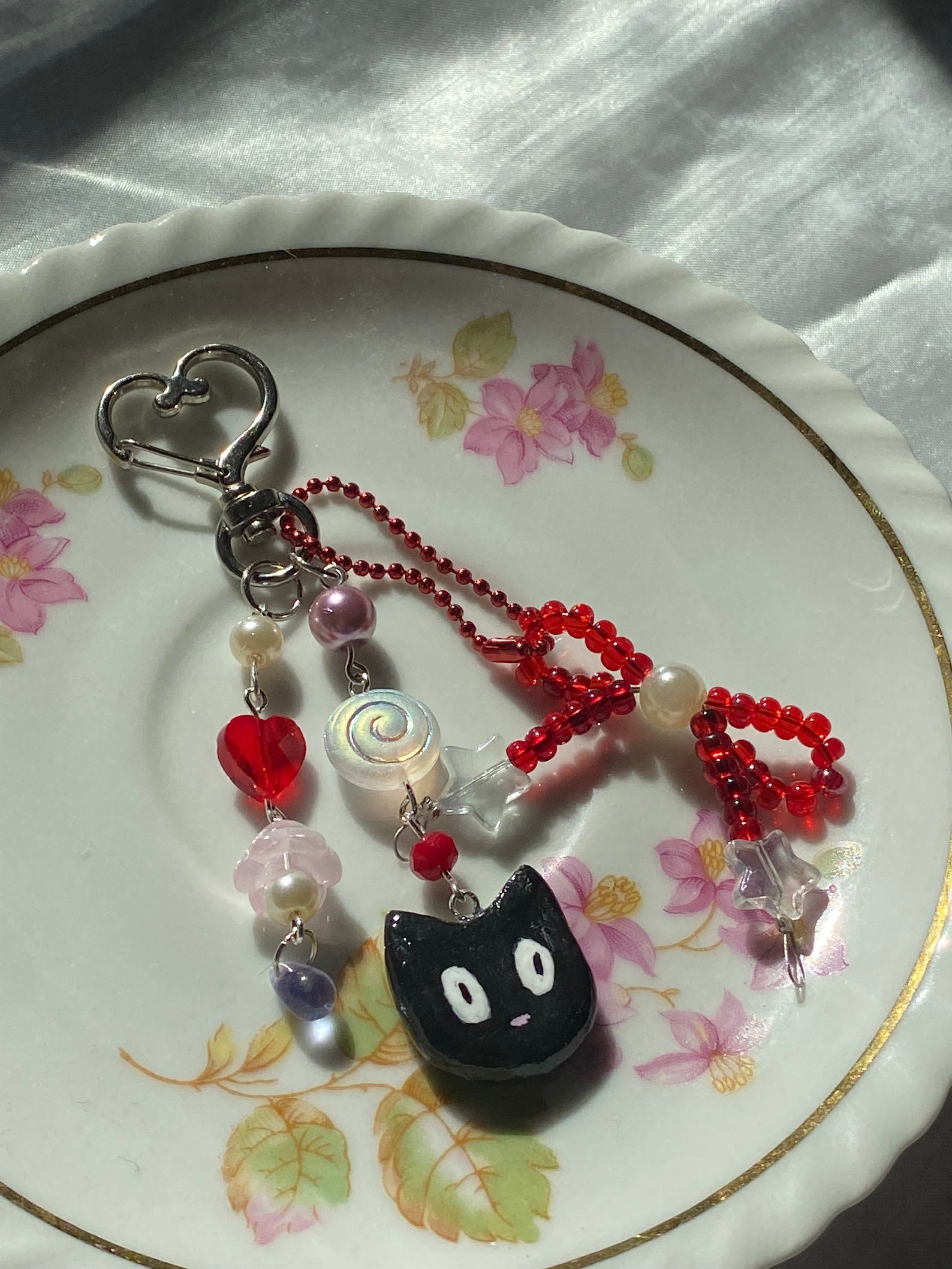 Studio Ghibli Kikis Delivery Service Jiji Clay Charm Bow Beaded ...