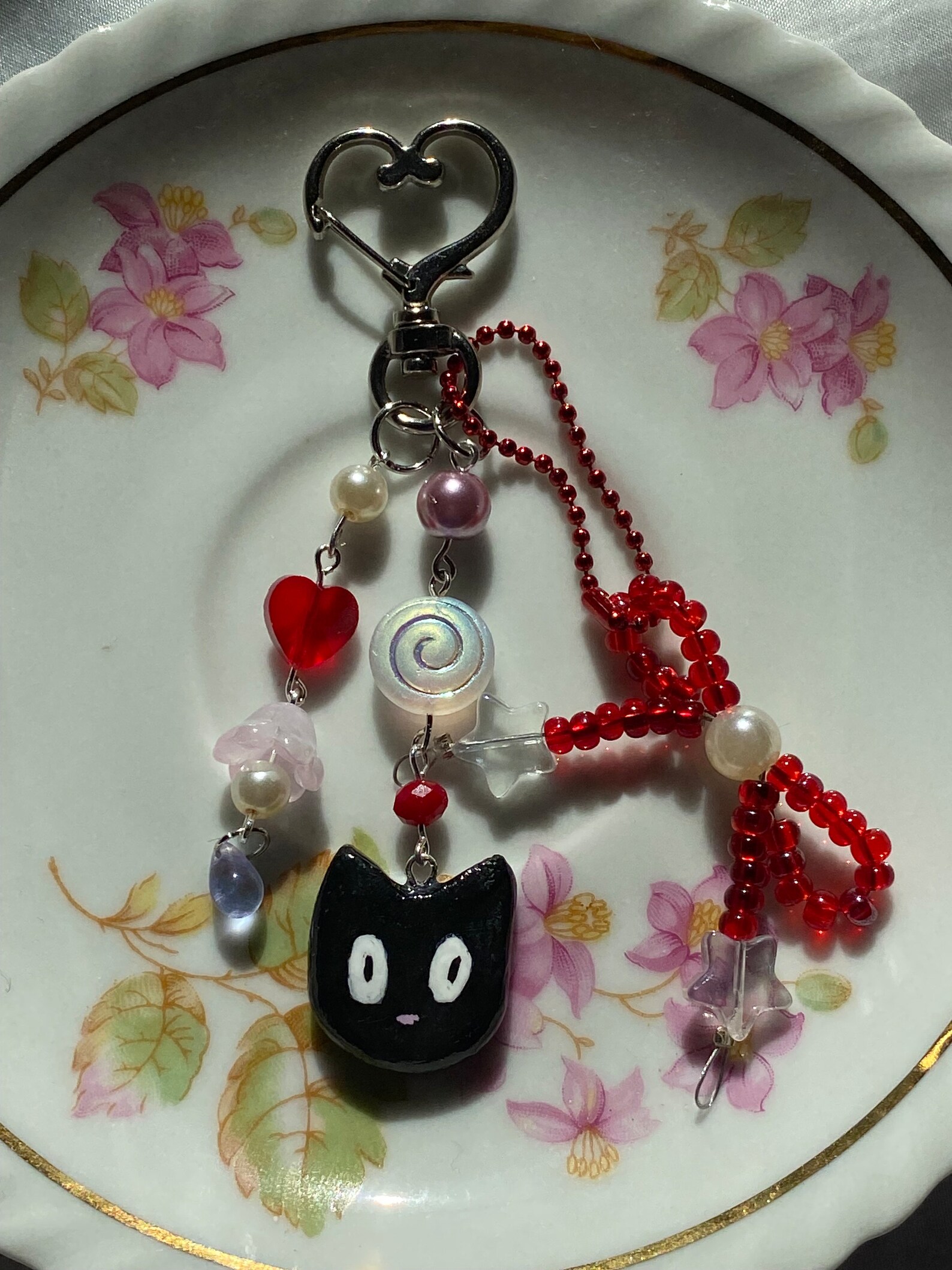 Studio Ghibli Kikis Delivery Service Jiji Clay Charm Bow Beaded ...