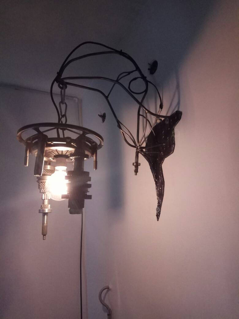 Scrap Metal Lamp Art - Etsy