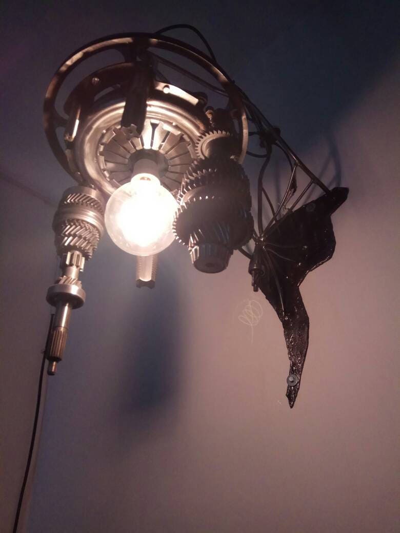 Scrap Metal Lamp Art - Etsy