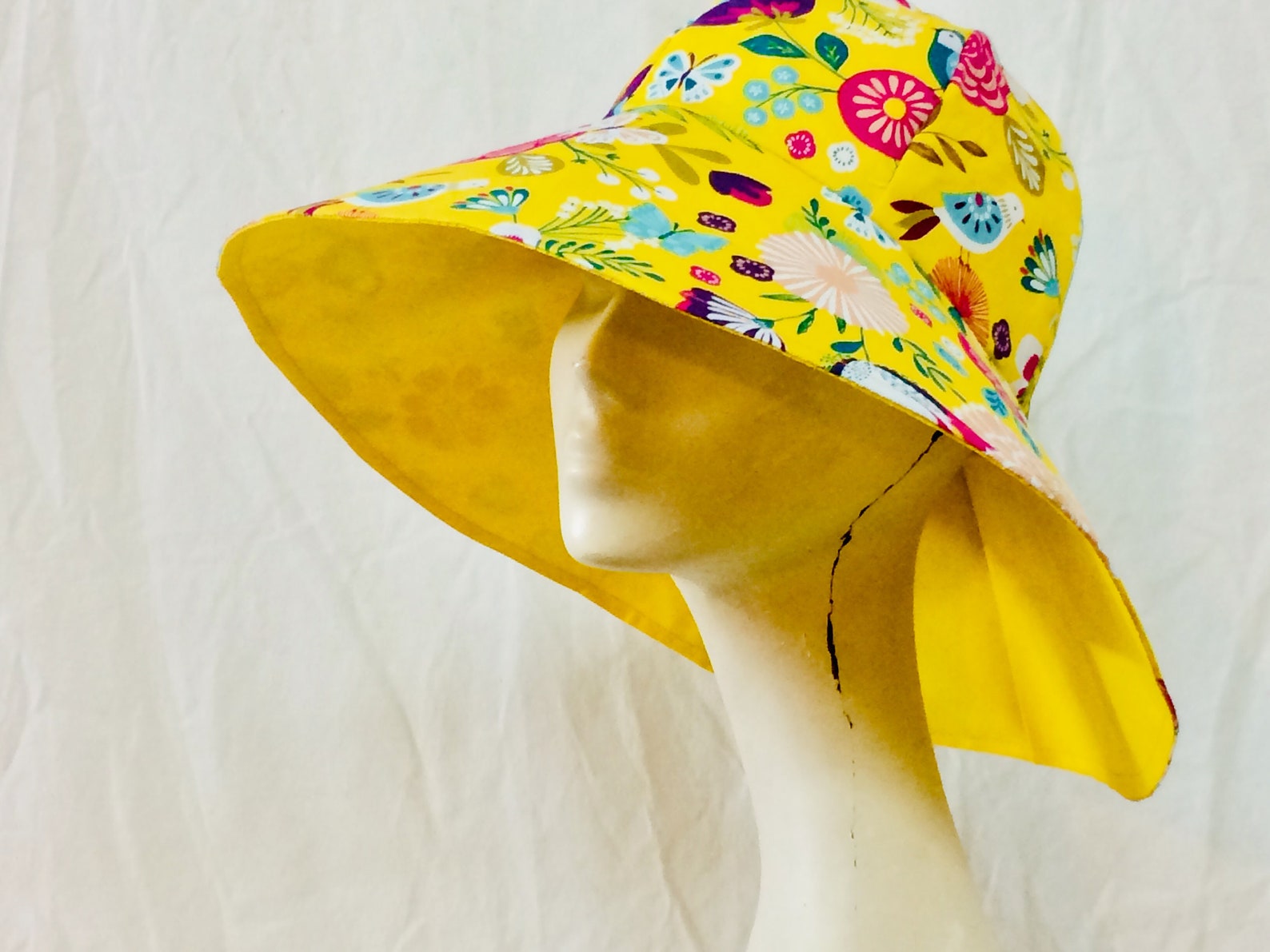 Sun Hat Sewing Pattern - Summer Wide Brim Hat- Reversible Hat -sun ...