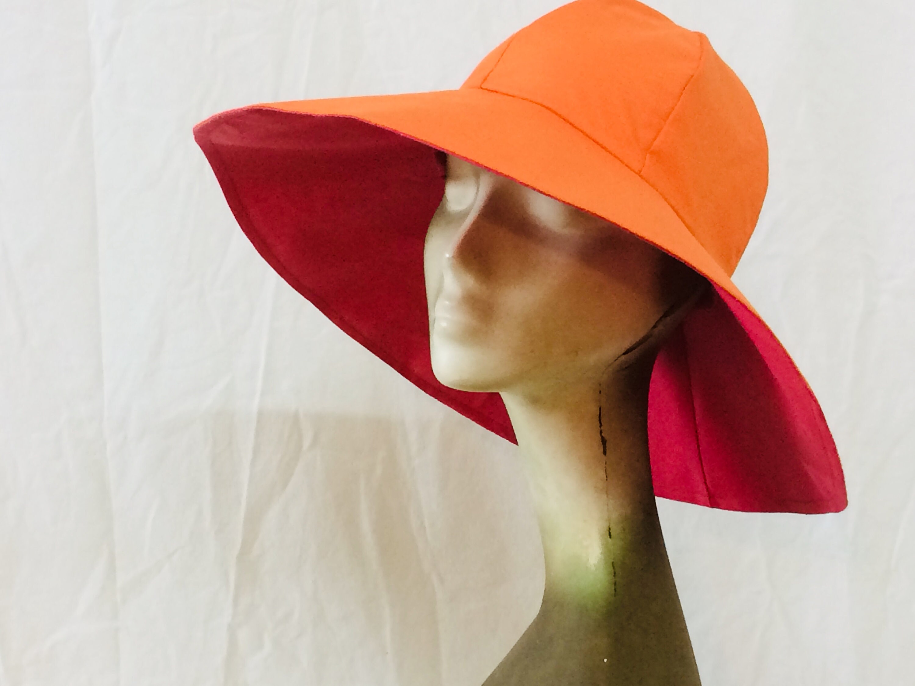 Sun Hat Sewing Pattern Summer Wide Brim Hat Reversible | Etsy