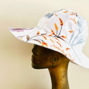 Sewing Pattern of Tulip Hat Designer Widebrim Sunhat Pattern Reversible ...