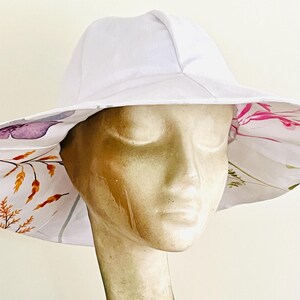 Sewing Pattern of Tulip Hat Designer Widebrim Sunhat Pattern Reversible ...