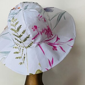 Sewing Pattern of Tulip Hat Designer Widebrim Sunhat Pattern Reversible ...