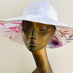 Sewing Pattern of Tulip Hat Designer Widebrim Sunhat Pattern Reversible ...