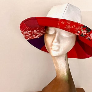 Digital Sewing Pattern - Quilted Hat Pattern - Wide Brim Reversible Sun ...