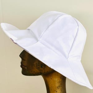 Sewing Pattern of Tulip Hat Designer Widebrim Sunhat Pattern Reversible ...