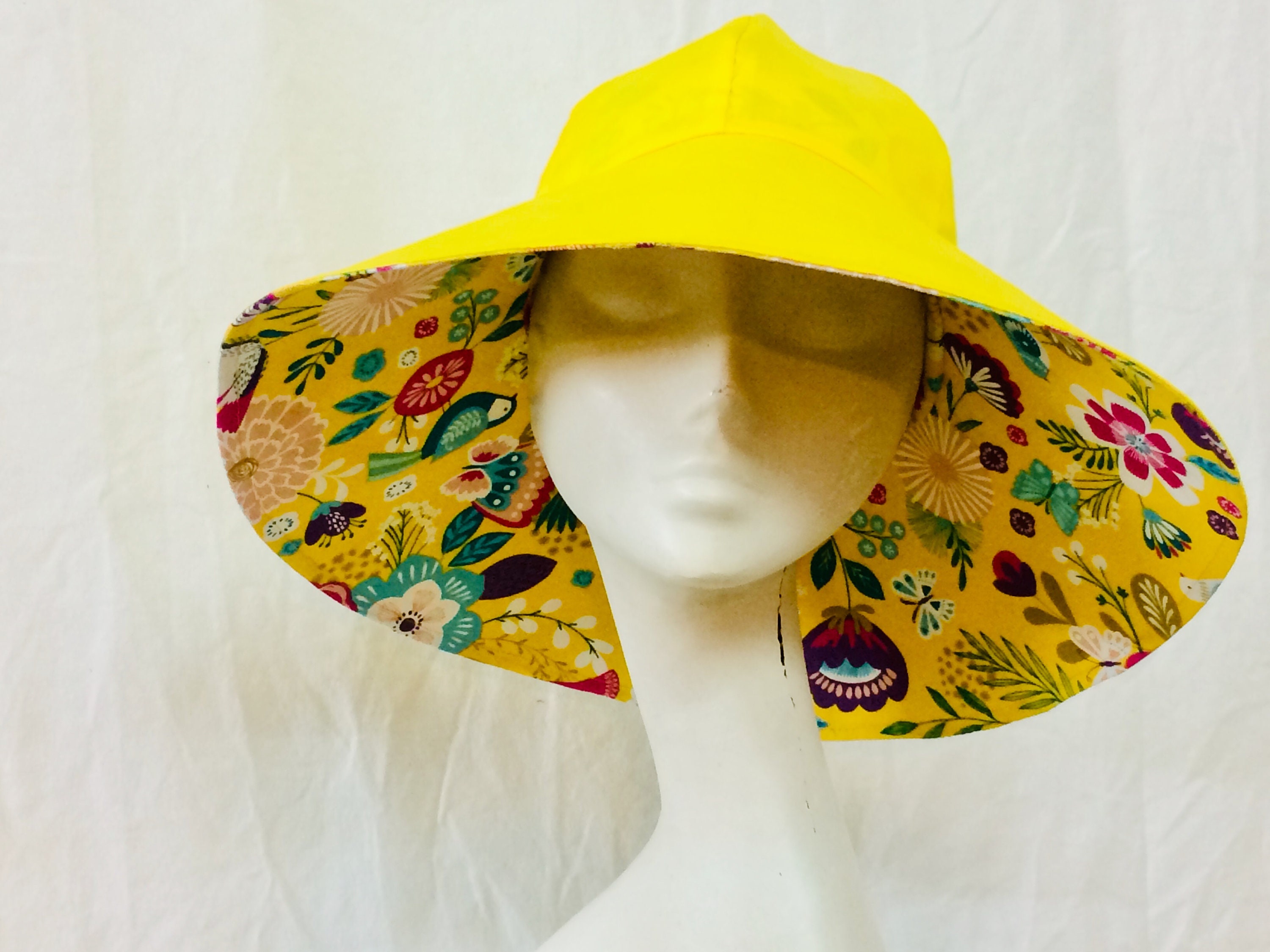 Sun Hat Sewing Pattern - Summer Wide Brim Hat- Reversible Hat -sun ...