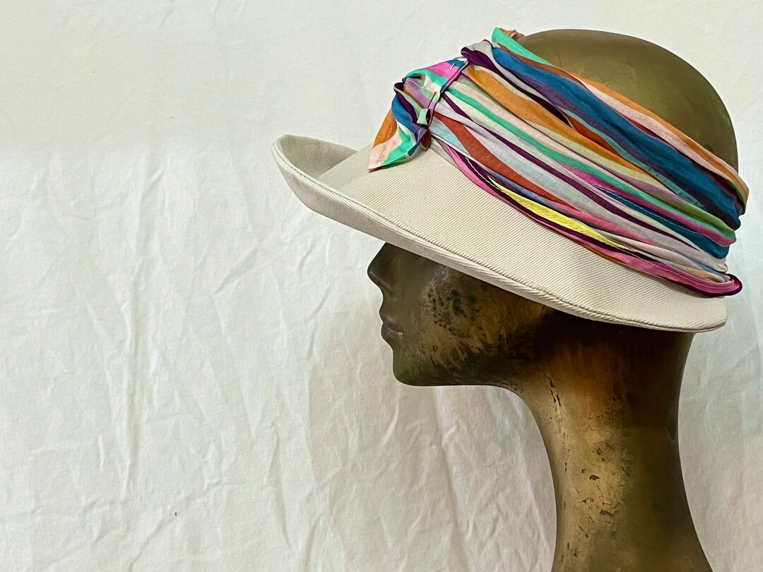 Sunhat Sewing Pattern Wide Brim Visor Adjustable Ponytail Hat Fit Huge ...