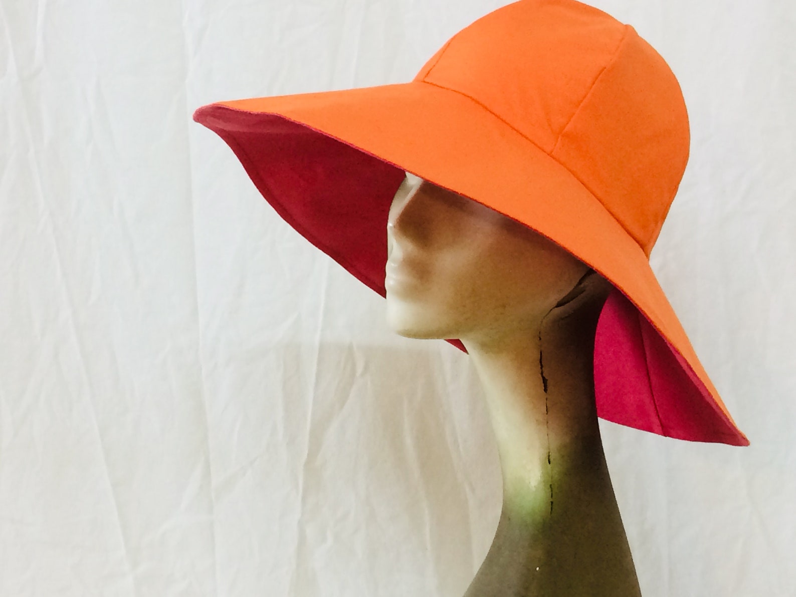 Sun Hat Sewing Pattern Summer Wide Brim Hat Reversible | Etsy