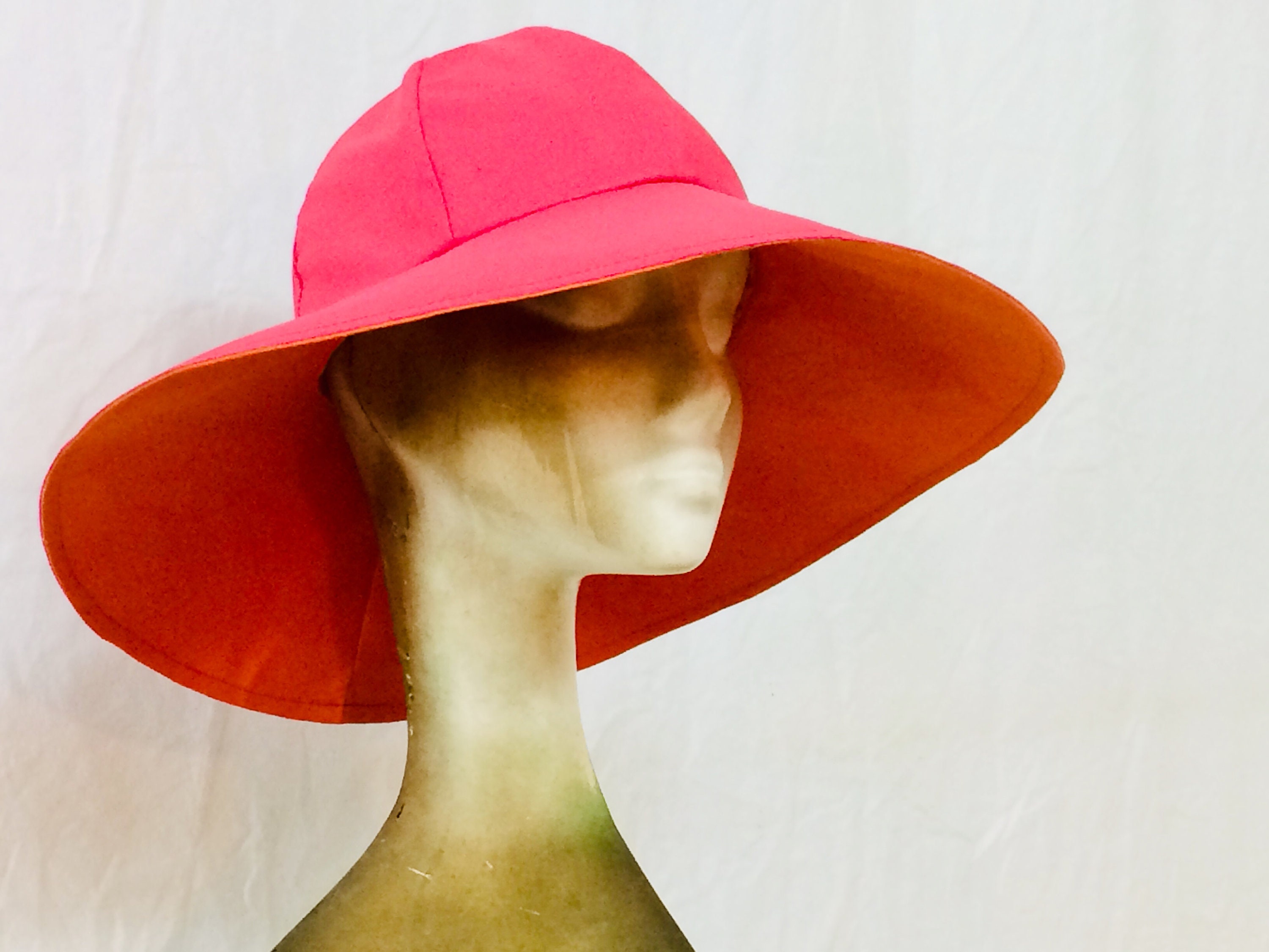 Sun Hat Sewing Pattern - Summer Wide Brim Hat- Reversible Floppy Sun ...