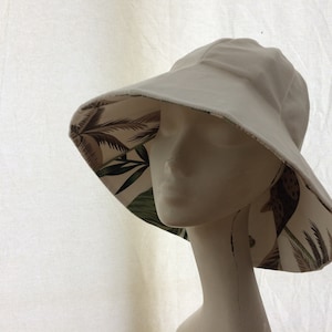 Tulip Hat Pattern - Designer Rain Hat - Easy Sewing - Reversible Wide ...