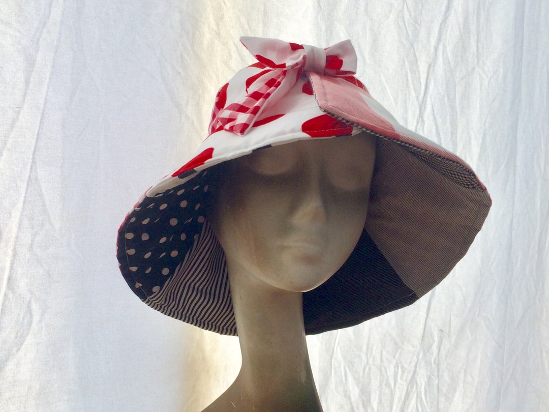 Hat Sewing Pattern - Wide Brim Sun Hat - Women and Girls Adjustable Cap ...