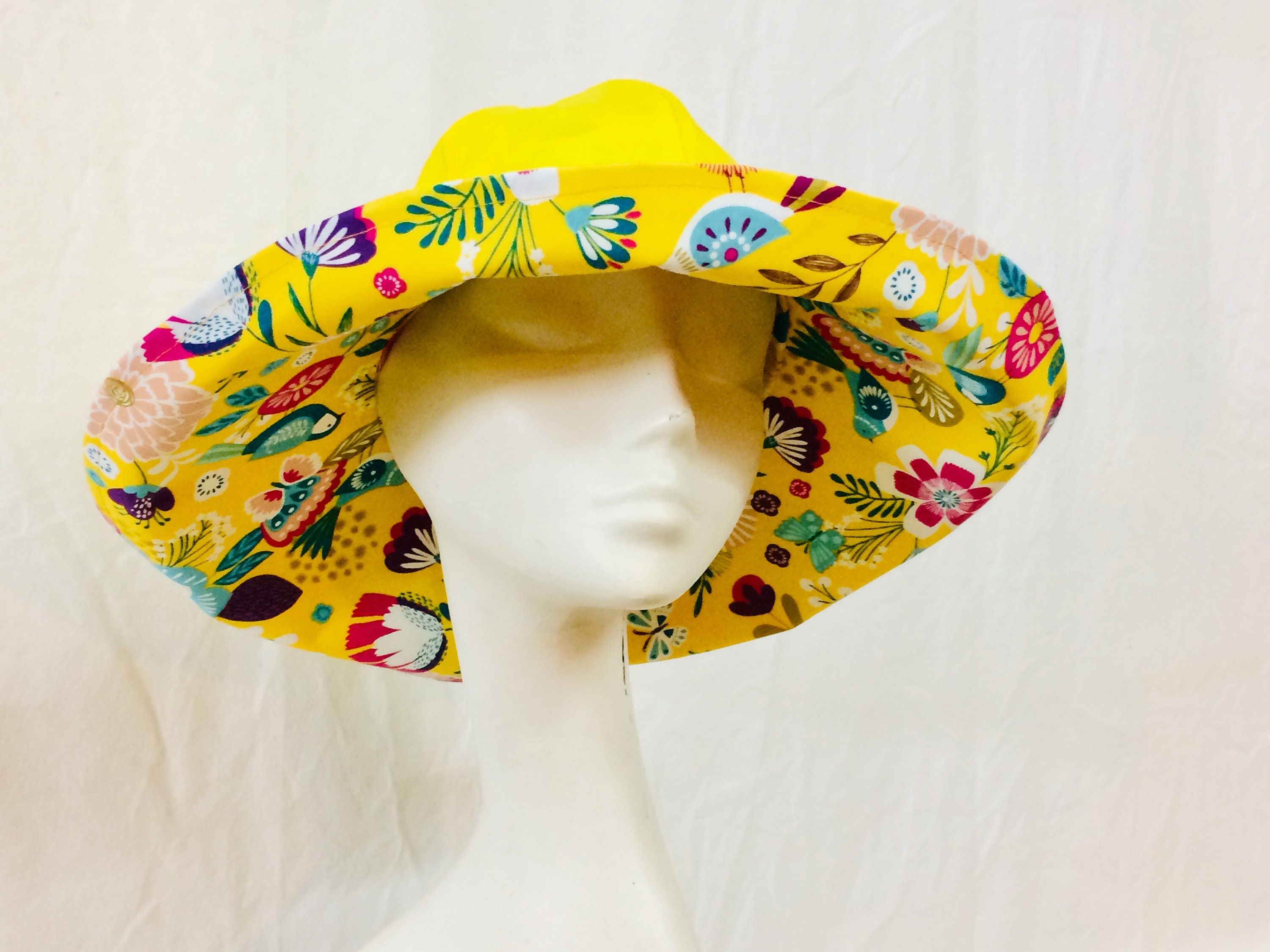 Sun Hat Sewing Pattern - Summer Wide Brim Hat- Reversible Hat -sun ...