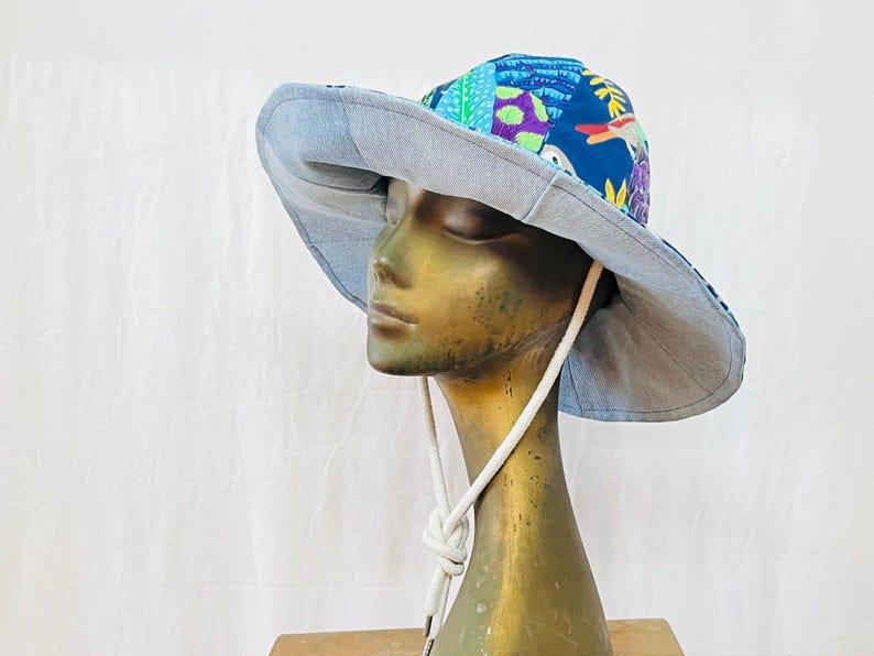 Hat Sewing Pattern: Reversible Tulip Hat, Wide Brim Sun Protection ...