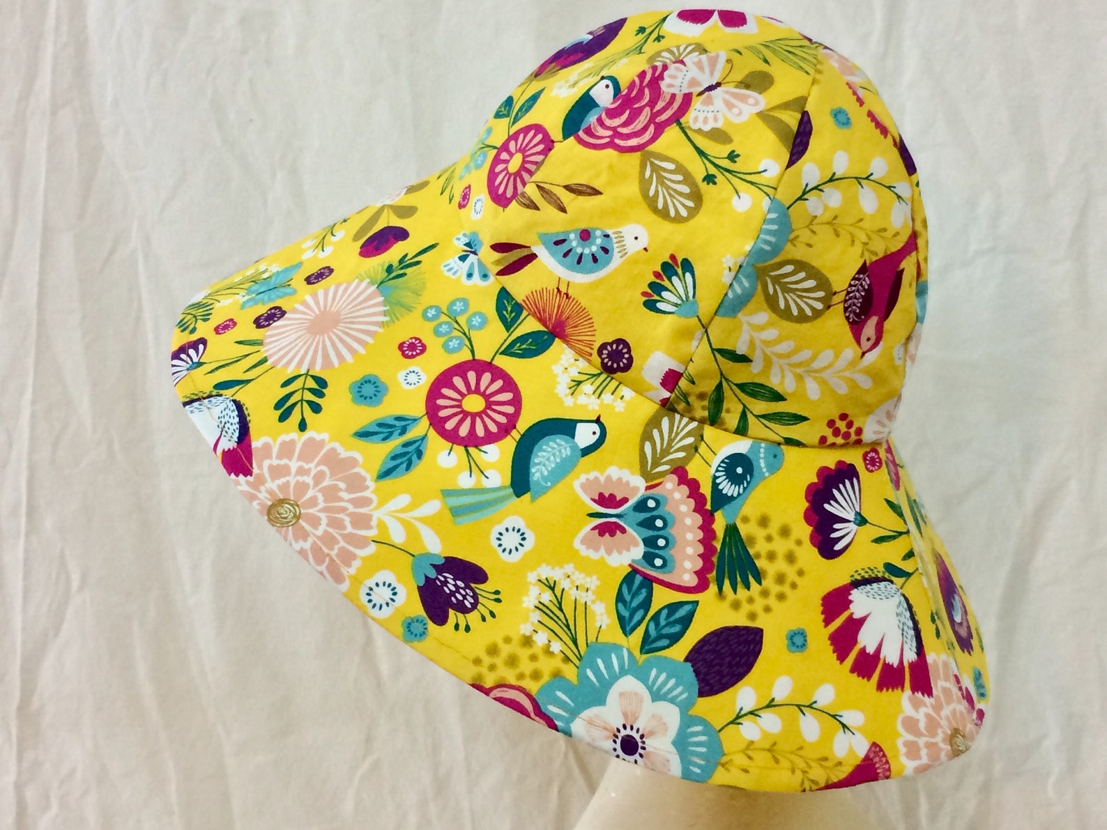 Sun Hat Sewing Pattern Summer Wide Brim Hat Reversible Hat - Etsy