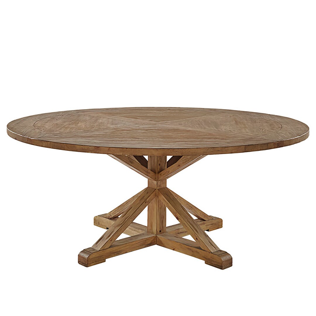 Pedestal Dining Table Rustic Dining Table Kitchen Table - Etsy