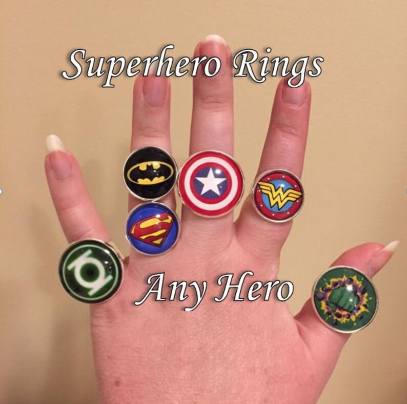 Superhero Ring Superhero Ring Comic Book Rings Comic Ring | Etsy